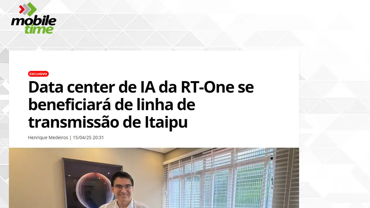 RT-One: Data center de IA da RT-One se beneficiará de linha de ...